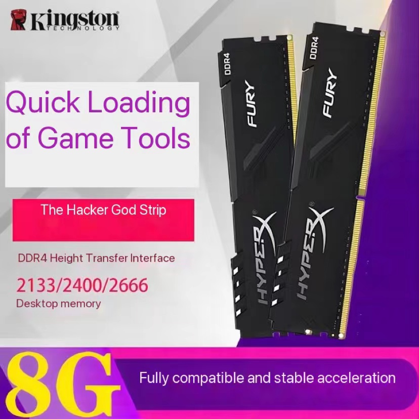 Kingston HyperX FURY DDR3 DDR4 8GB 16GB 1600MHZ 2400MHZ 2666MHz 3200MHZ Memória RAM Para Jogos ...