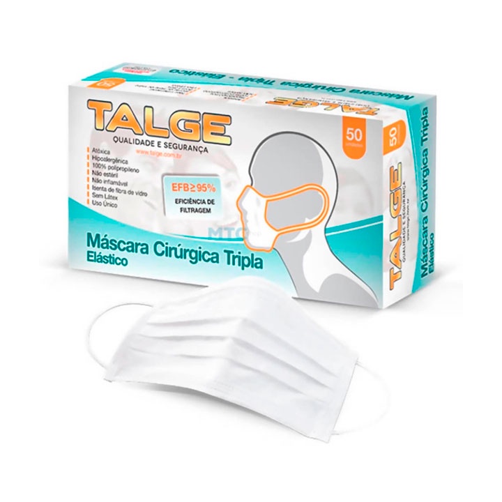 Mascara Tripla TNT Branca 50 unidades Talge | Shopee Brasil