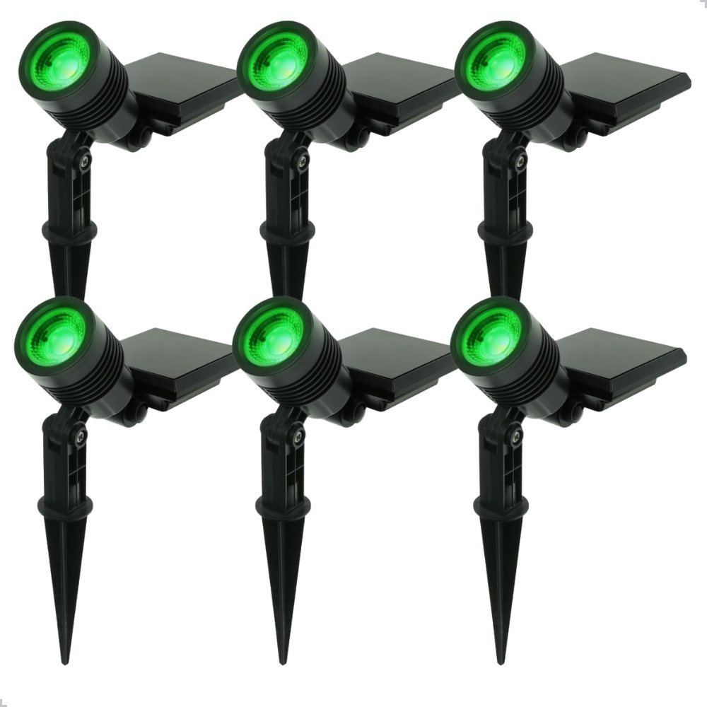 Kit 6 Espeto Refletor Led Solar Externo Jardim Pro10LM Verde | Shopee Brasil