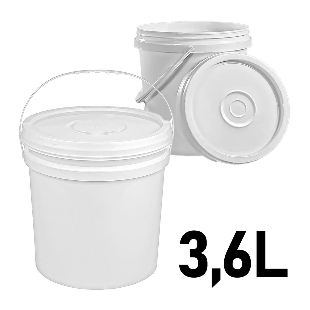 Balde Alimenticio 3,6 Litros Plastico Com Alca Plastica - Jaguar ...