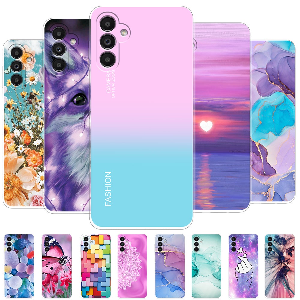 Para Samsung A54 5G Capa De Silicone TPU Macia Galaxy A54 2023 Traseira Com Padrão De Moda De 6 ...