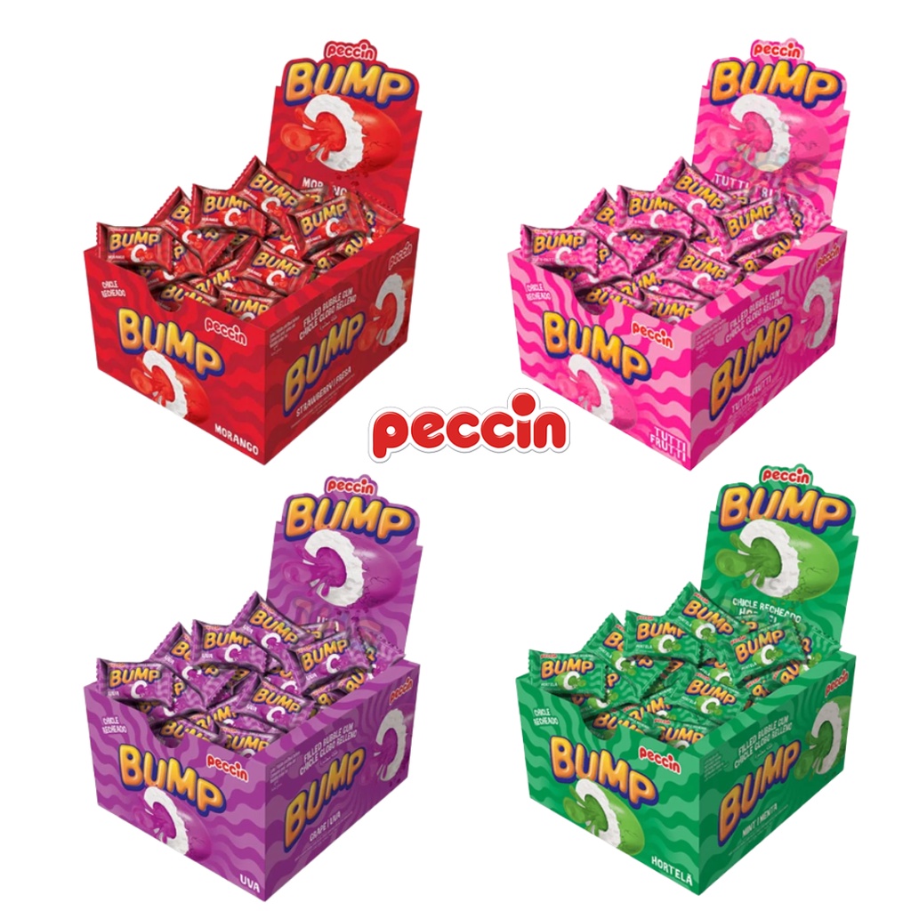Chiclete Bump Display Caixa C40un Sabores sacolinha surpresa | Shopee Brasil