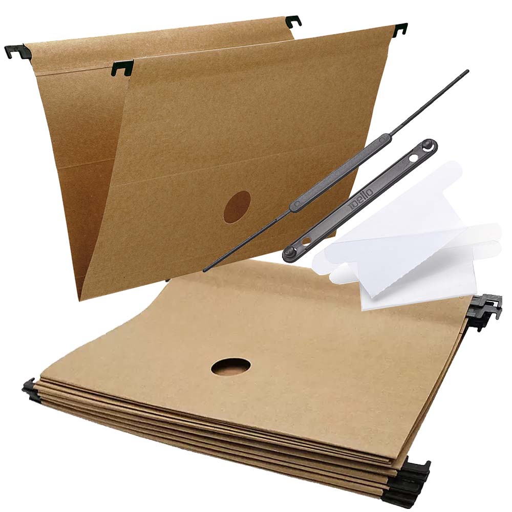 Pasta Suspensa Arquivo Kraft Dello Grampo Visor 10 Unidades | Shopee Brasil