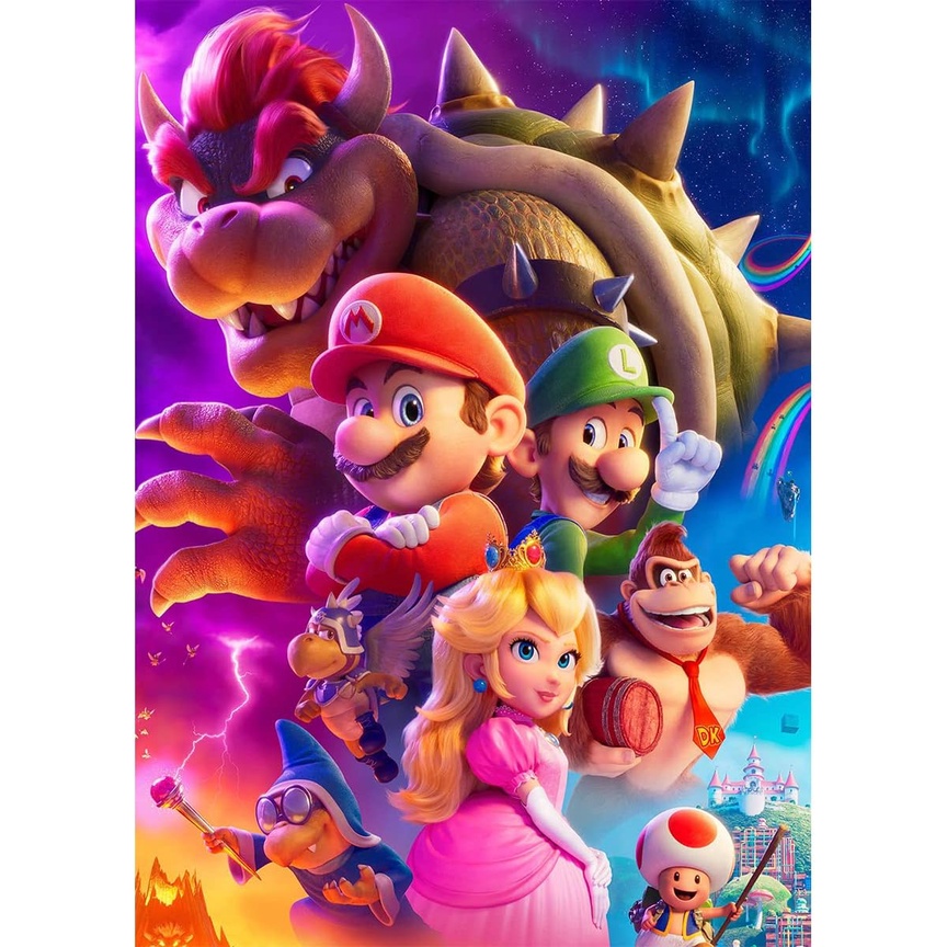 Pintura Com Diamante Mario Luigi Super Bros Arte Anime Figura DIY 5D ...