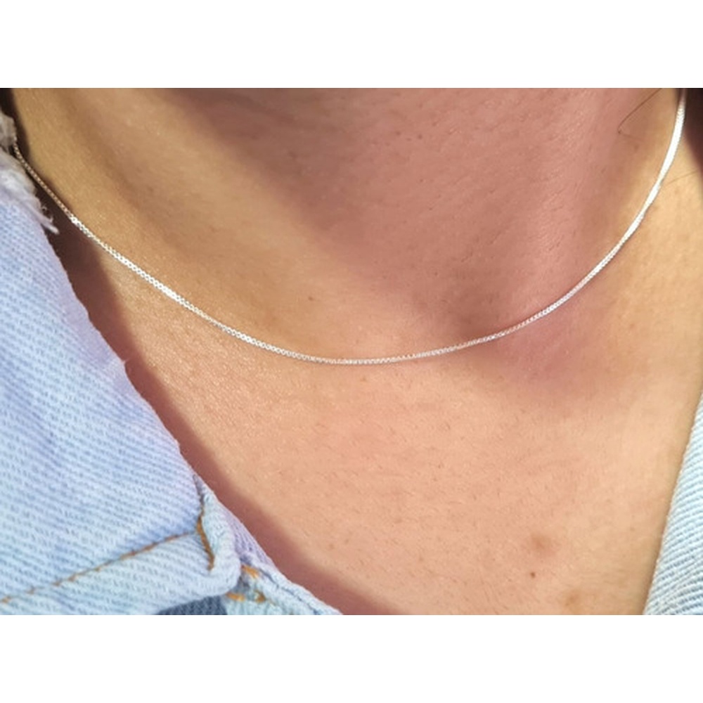 Gargantilha Cordão Corrente Colar Veneziana Feminina 40cm Italiana Fina ... Gargantilha Cordão Corrente Colar Veneziana Feminina 40cm Italiana Fina ...