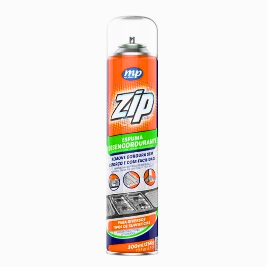 Espuma Desengordurante Zip Clean Spray 300ml | Shopee Brasil