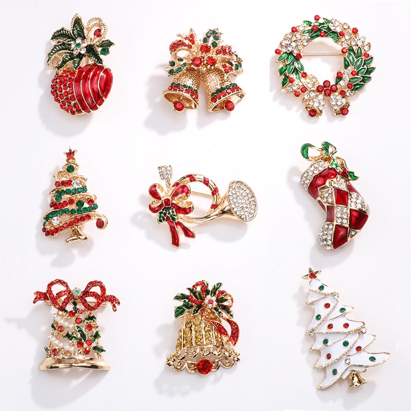 Coleção De Natal Broche Papai Noel Crachá Acessórios De Moda | Shopee ...