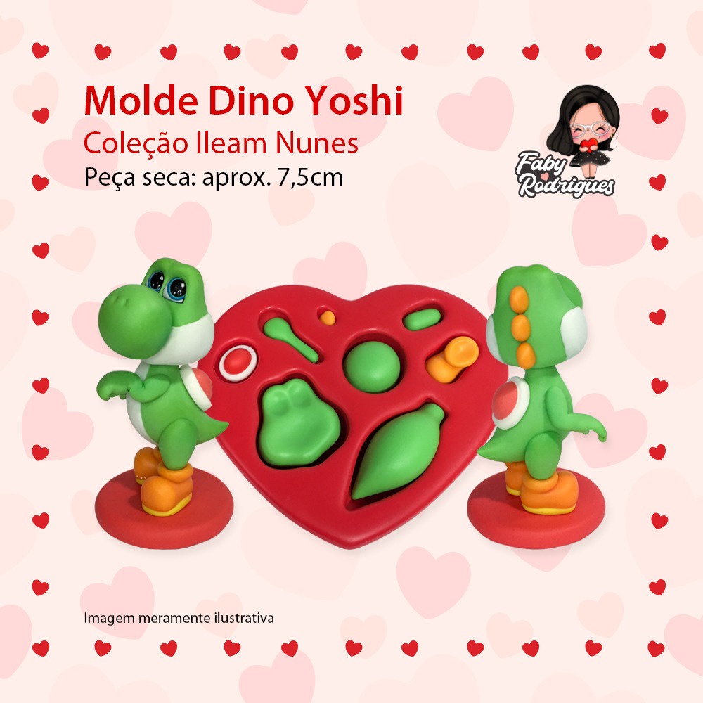 Molde de silicone Dino Yoshi - Ileam Nunes | Shopee Brasil