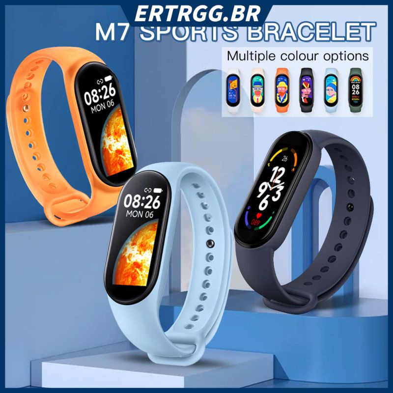 M7 Smartwatch Xiaomi Mi Band 7 Smart HD Monitor De Freqüência Cardíaca ...