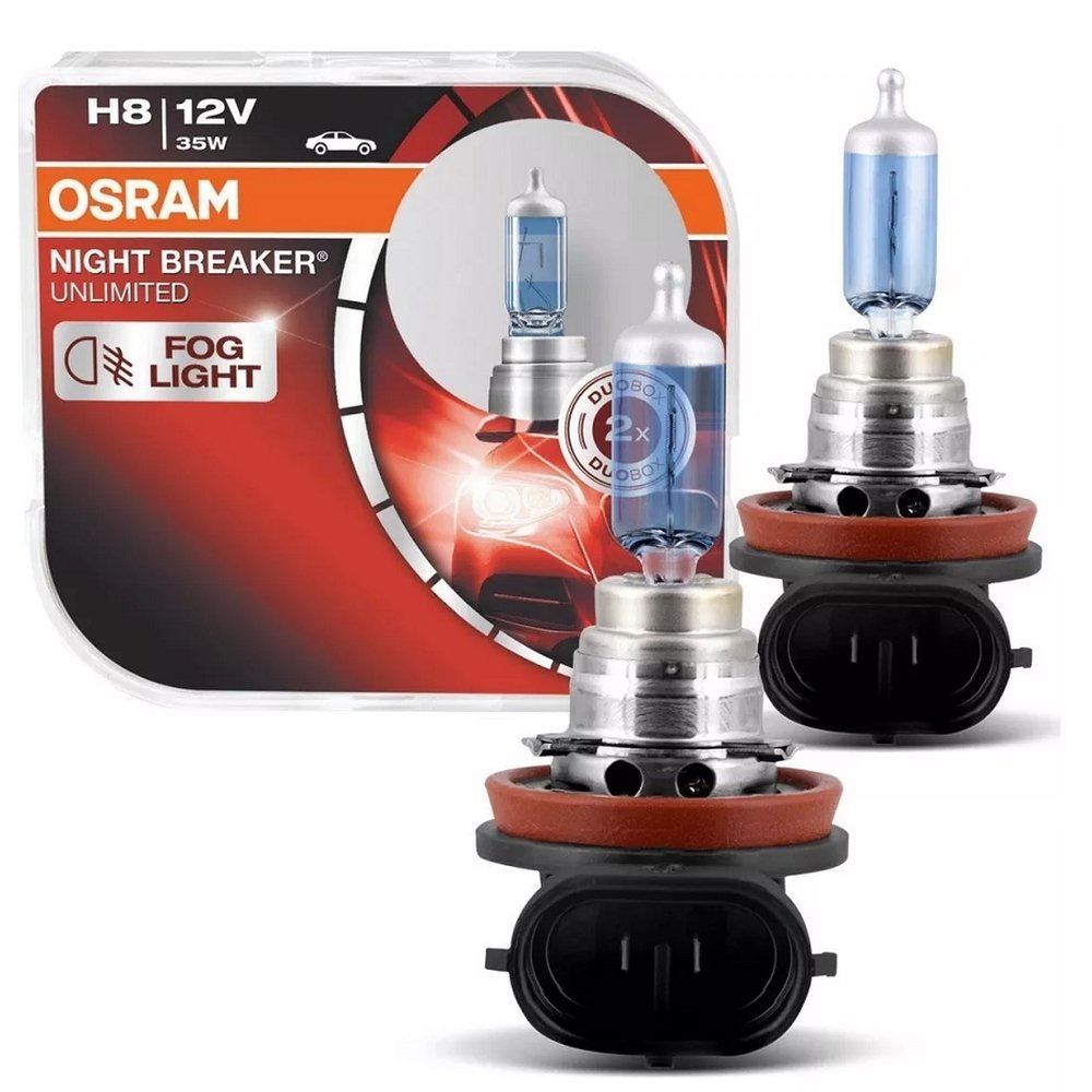 Lâmpada Halógena H8 NightBreaker 35W Duo Osram (Par) | Shopee Brasil