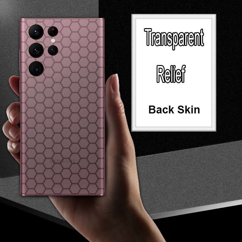 Samsung Galaxy S23 S22 S22 S21 S20 FE Nota 20 Ultra/S10 S9 S8 Plus Alívio Transparente Da Pele ...