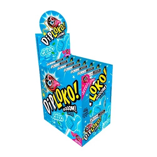 Pirulito Diploko Boom Like Menta ICE Gelo Gela Explode na Boca -15 Unid ...