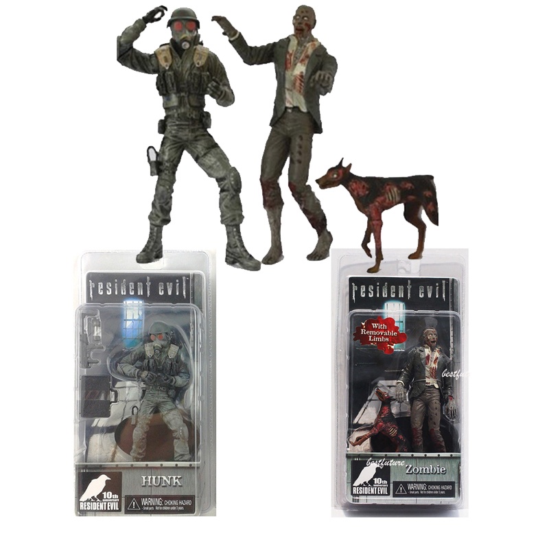 NECA Resident Evil Hunk/Zombie Capcom Comic 10o Aniversário Figuras De ...