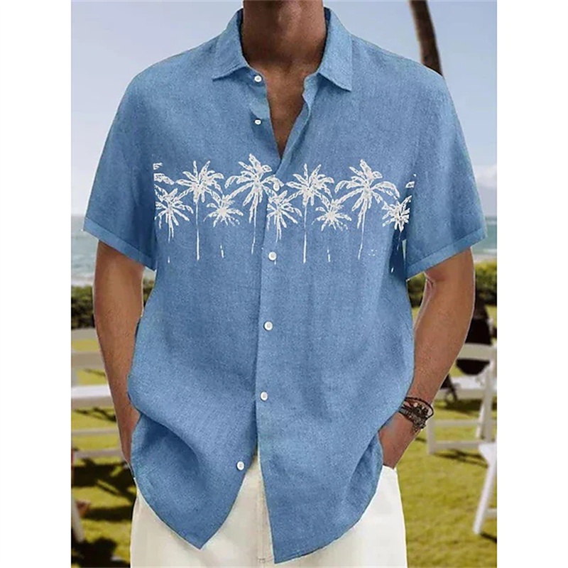 Havaí 3D Camisa de Coco Impressa em Madeira de Coco para Homens, Roupa ...