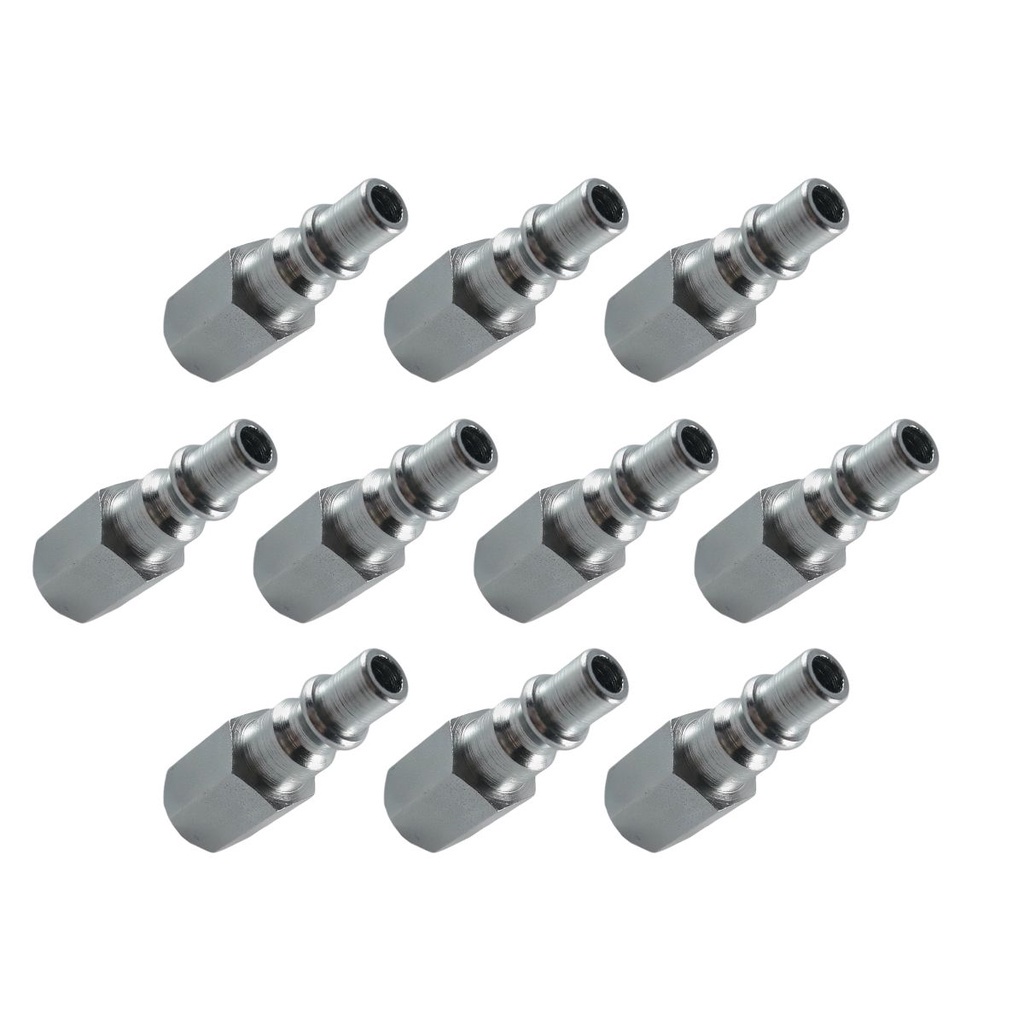 KIT COM 10 PINO CONECTOR PARA AR COMPRIMIDO ROSCA FEMEA 1/4 NPT - HIDRAFLUX | Shopee Brasil