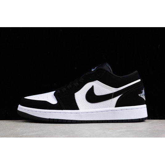 Air Jordan 1 Baixo Preto Branco 553558-001 Sapatos De Basquetebol ...
