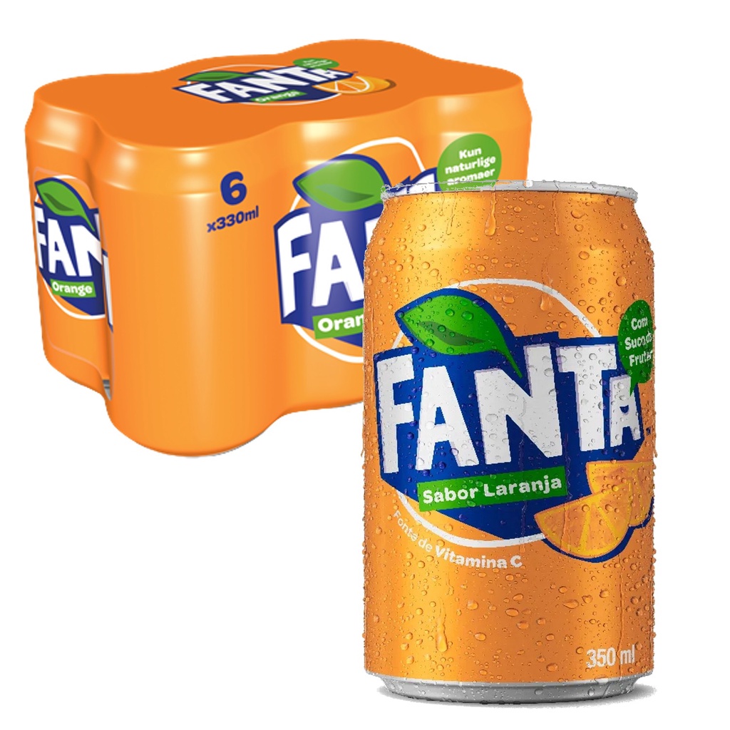 Refrigerante FANTA Laranja Original 350ml (6 latas) | Shopee Brasil