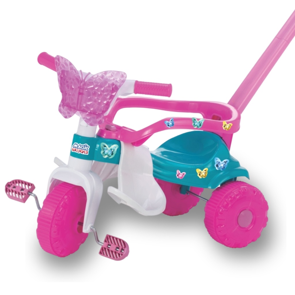 Triciclo Motoca Infantil Butterfly Rosa Magic Toys Sem Luz | Shopee Brasil