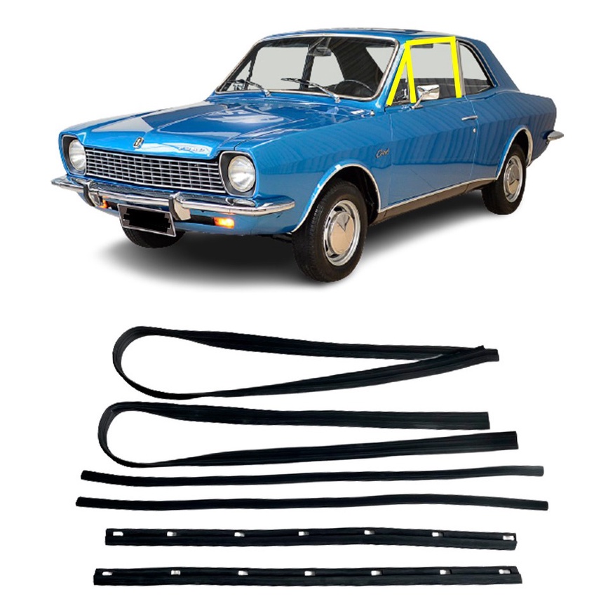 Kit Borracha Vidro Canaleta Pestana Ford Corcel 1 Belina 1 | Shopee Brasil