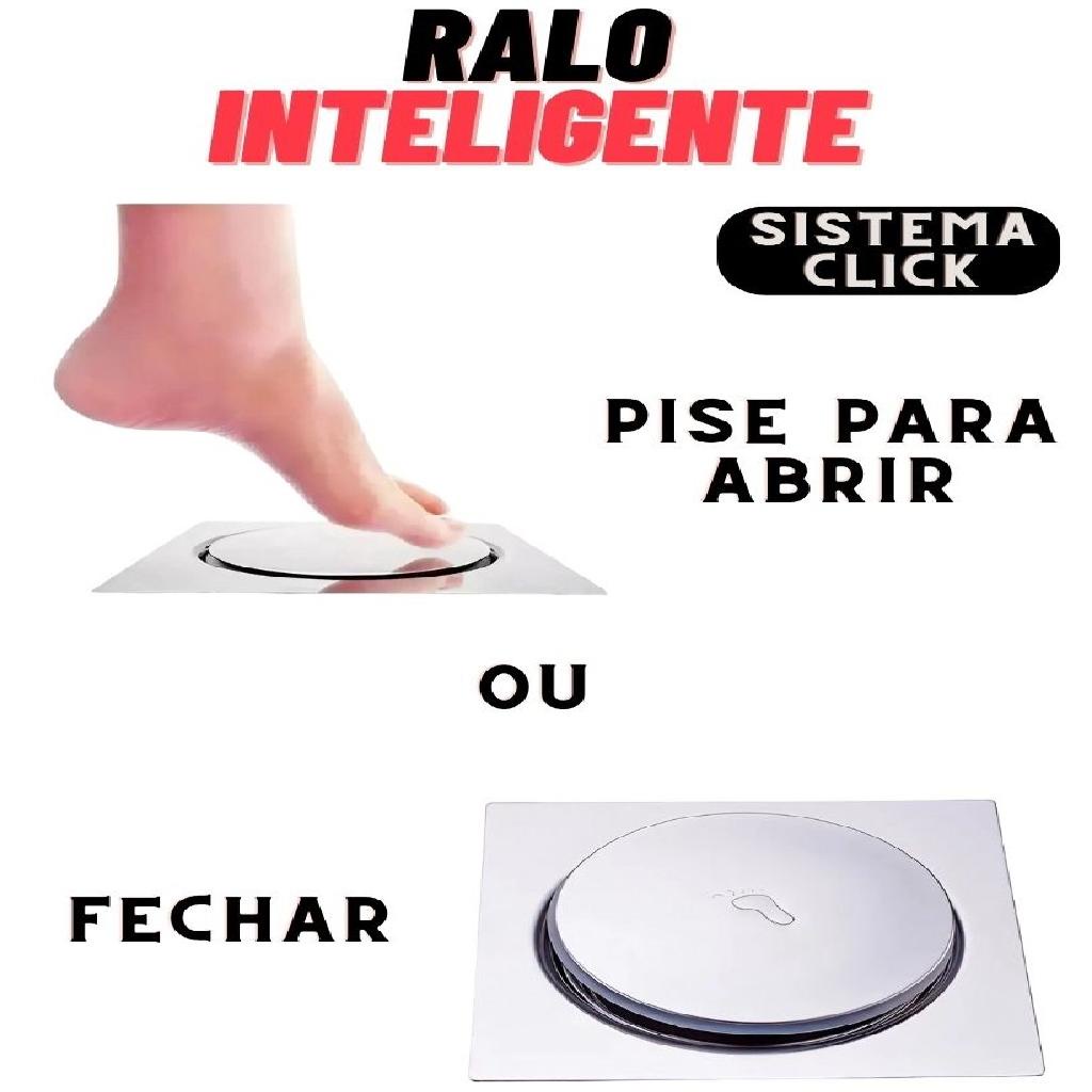 Ralo 10x10 Inox Discreto Oculto Para Banheiros Seca Pisos | Shopee Brasil