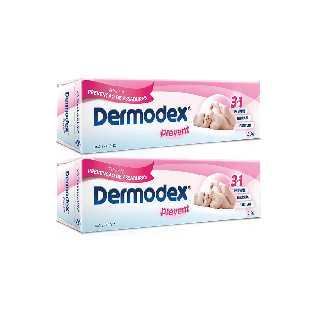 Kit Dermodex Prevent Creme para assaduras 2 Unidades 30g | Shopee Brasil