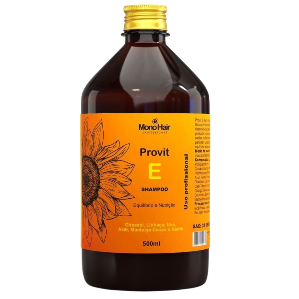 Shampoo Provit E 500ml Monovin | Shopee Brasil