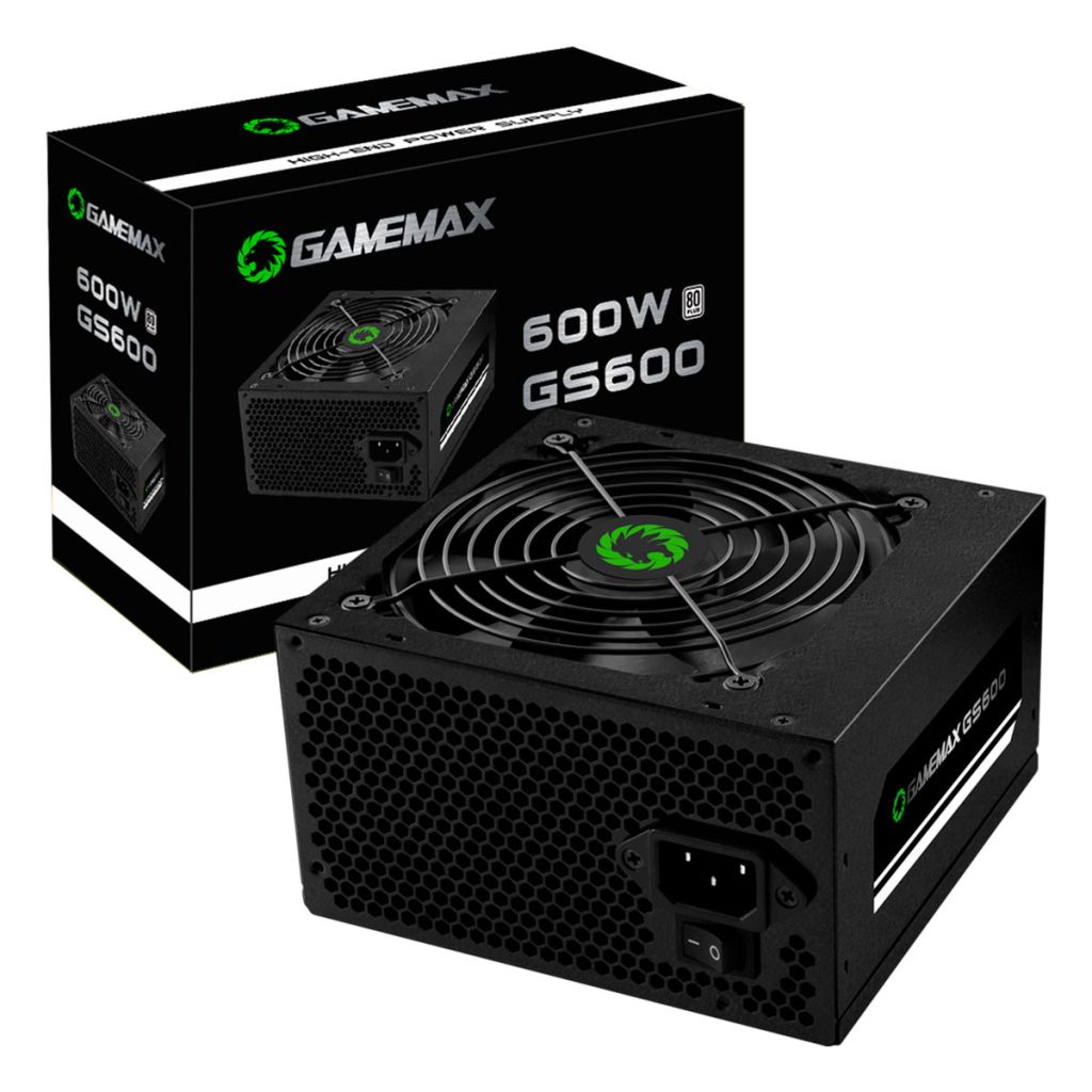 Fonte Gamemax GS600, 600W, PFC Ativo, 80 Plus White, Bivolt - Preta ...