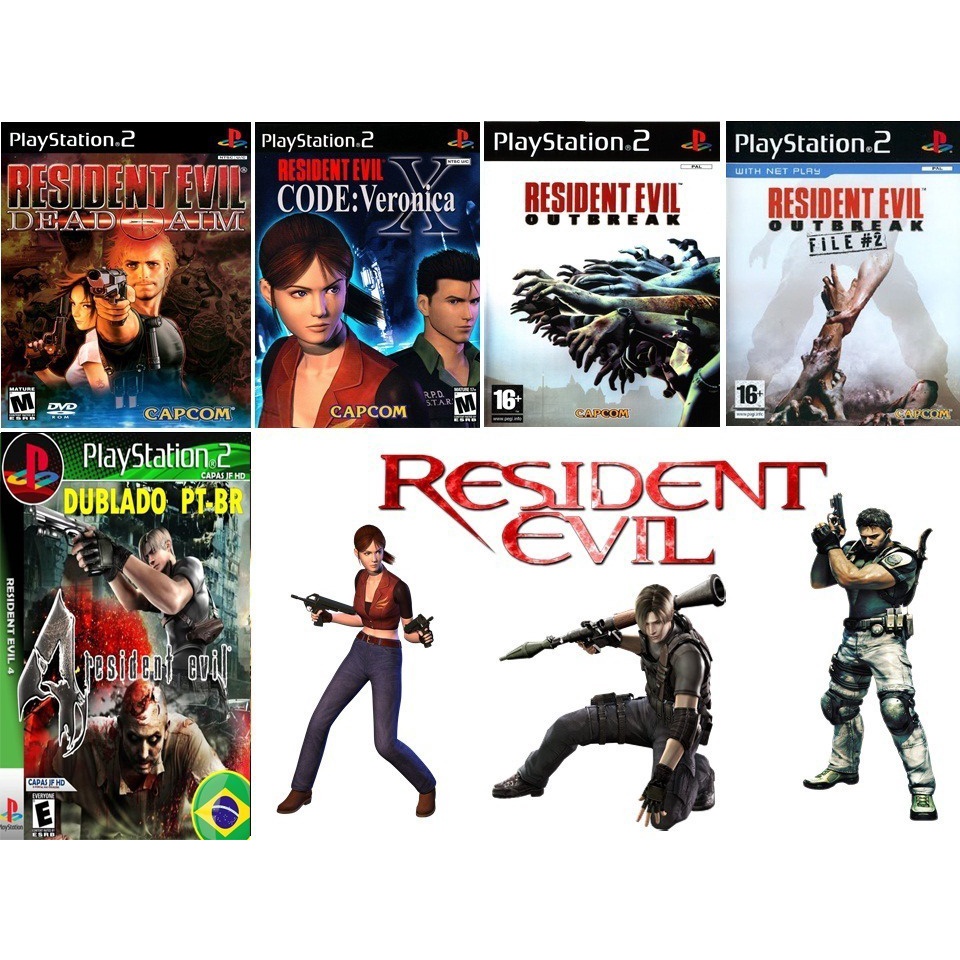 Resident Evil (ps2) Coleção - Kit 5 Jogos - Promoção | Shopee Brasil