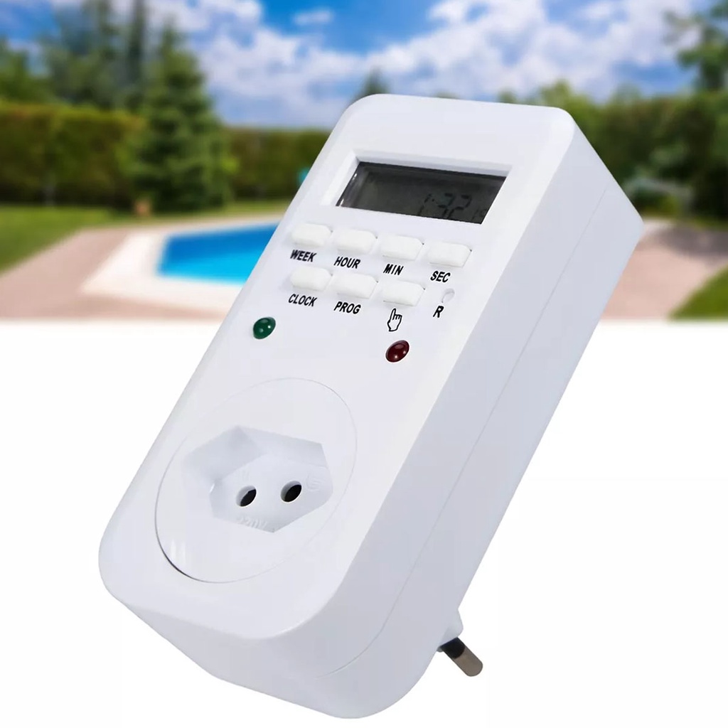 Timer Temporizador Digital Bivolt Automático 110/227V visor LCD 8 ...