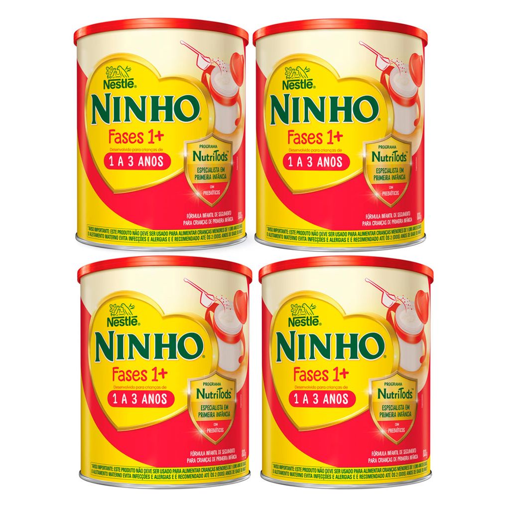 Kit 4 Ninho Fases 1+ Fórmula Infantil de Seguimento para Crianças de ...