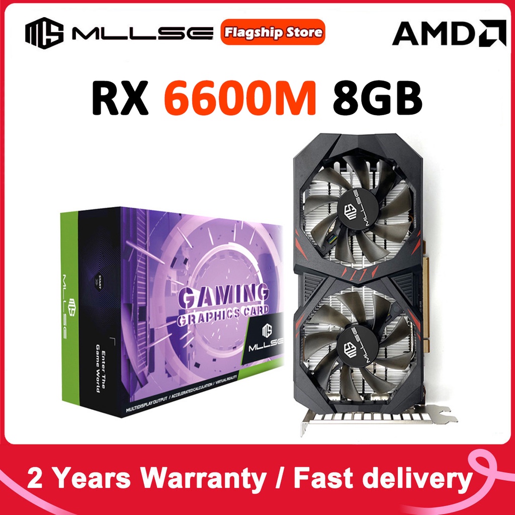 Mllse amd radeon rx 6600m 8gb placa de vídeo gpu gddr6 128bit 7nm ...