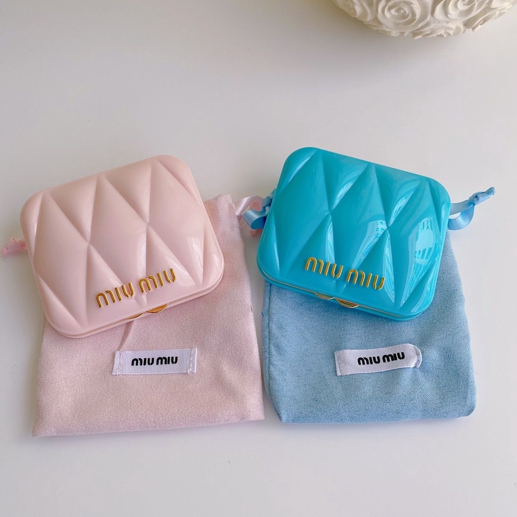 Letra MIU Espelho Europeu Retro Dobrável Maquiagem Espelho Portátil ...