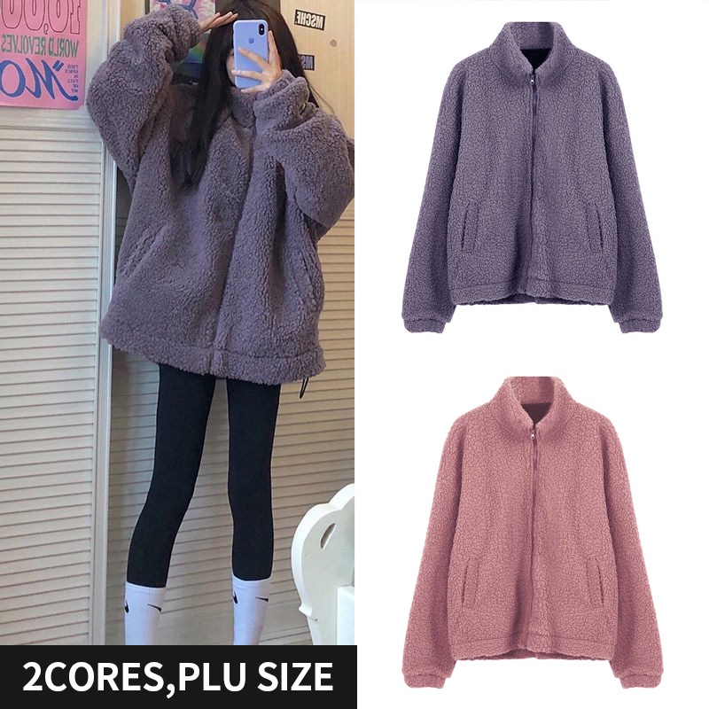 Casaco feminino inverno quente forrado/casaco teddy feminino plus size ... Casaco feminino inverno quente forrado/casaco teddy feminino plus size ...