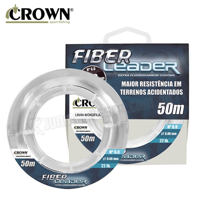 Linha Fluorocarbon 0,40 mm / 22 lb - Fiber Leader 50m / Crown | Shopee Brasil