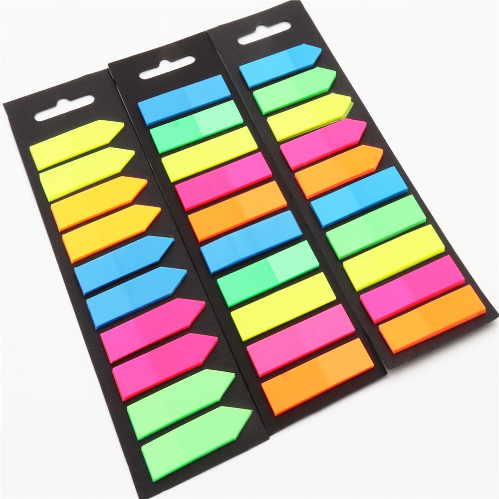 Fluorescência Autocolante Memo Pad Adesivo Notas Adesivas Marcador De ...