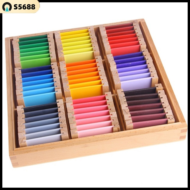 SSS Montessori Madeira Aprendizagem Sensorial Caixa De Cartão De Cores ...