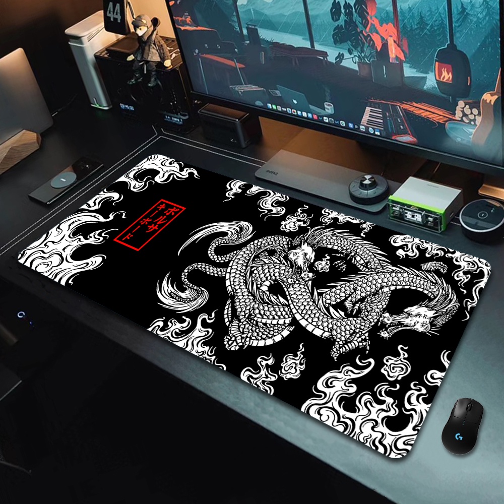 Grande Jogo Mouse Pad Dragão Japonês Acessórios Para Jogos HD Print ...