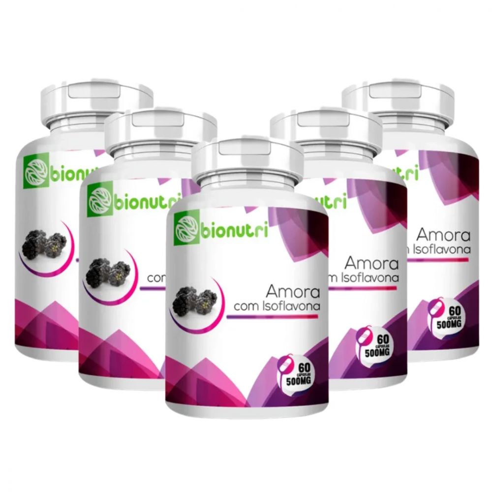 Bionutri Amora Miura com Isoflavona 60 Capsulas 500mg - 5 Unidades ...