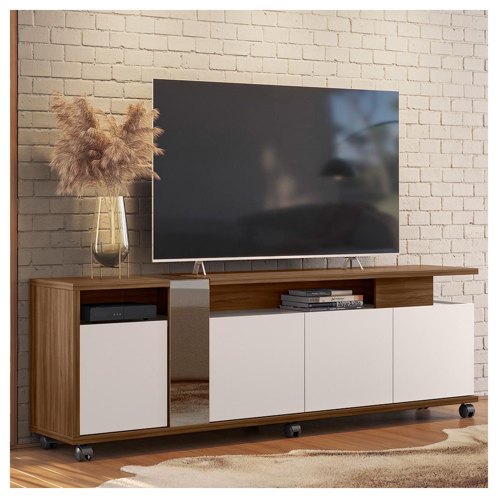 Rack Bancada para TV 70 Polegadas Columbus Marrom Caemmun | Shopee Brasil