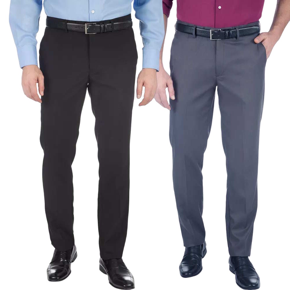 Kit 2 Calças Social Oxford Original Moda Lisa Masculina | Shopee Brasil