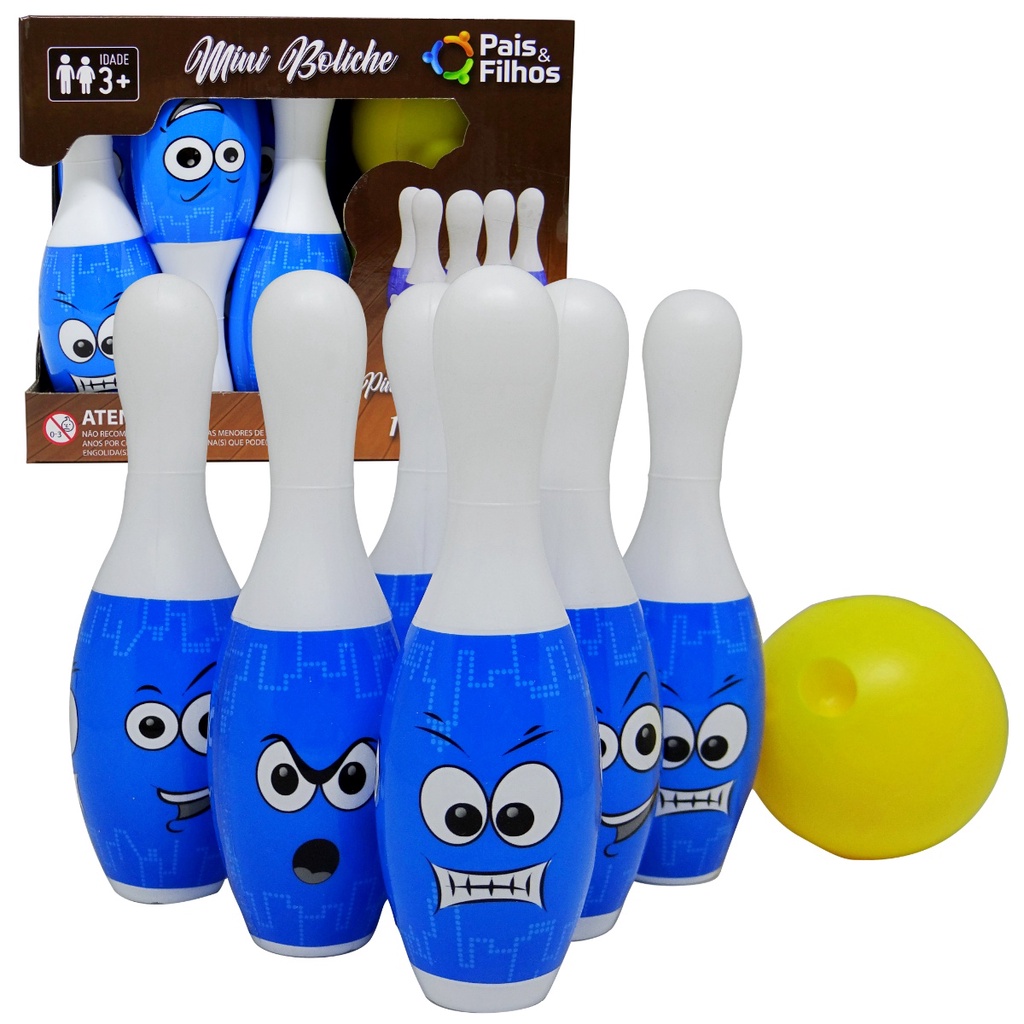 Jogo Mini Boliche Infantil 6 Pinos 1 Bola Brinquedo Crianças | Shopee ...