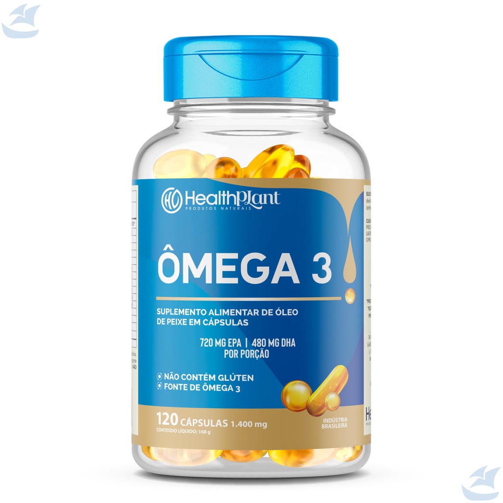 OMEGA 3 120 CAPS 1400MG HEALTHPLANT - SAUDE MENTAL - BOA MENORIA - QUALIDADE DE SONO | Shopee Brasil