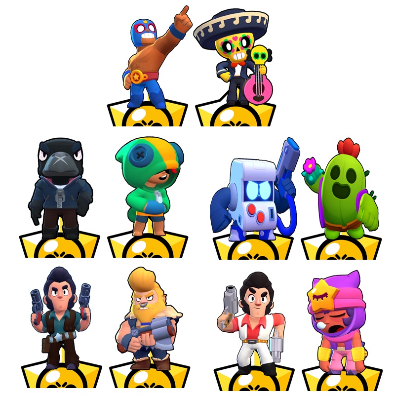 KIT Decoração de Mesa Brawl Stars com 10 Displays de 20cm | Shopee Brasil