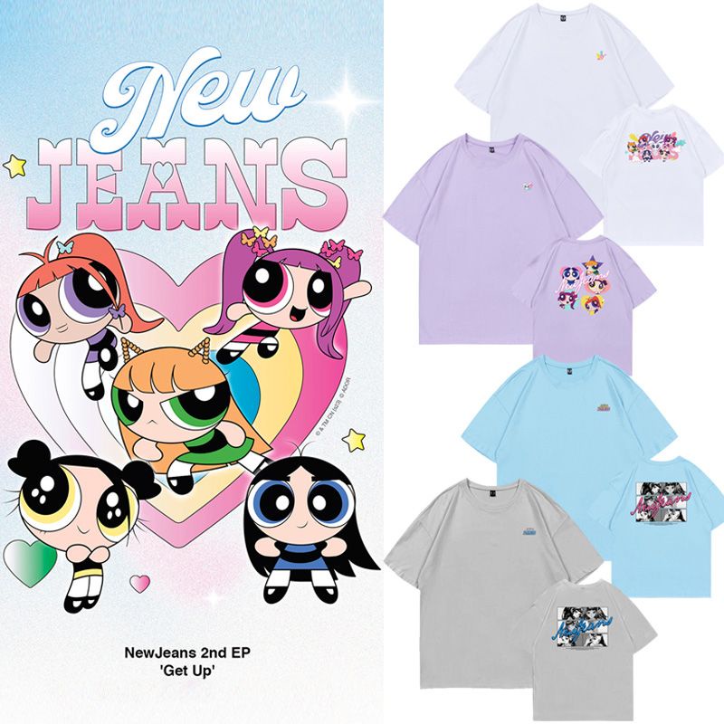 Novo Jeans Powerpuff Girls Pop-Up Store Merch Bunnies Camiseta De ...