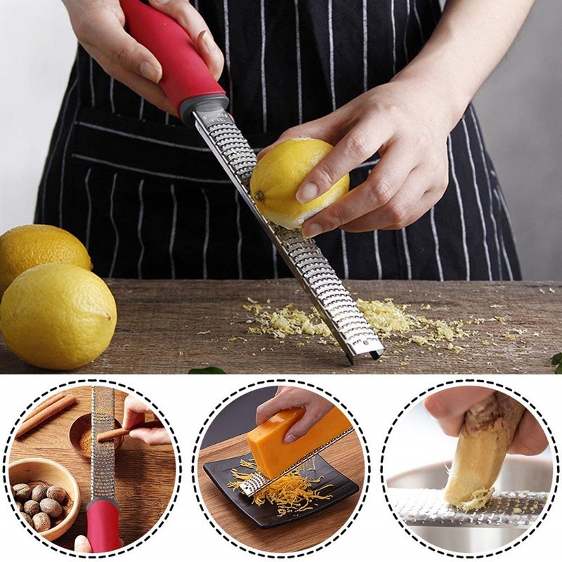 Ralador Culinario Zester Inox Fino Profissional Queijo Raspa | Shopee ...