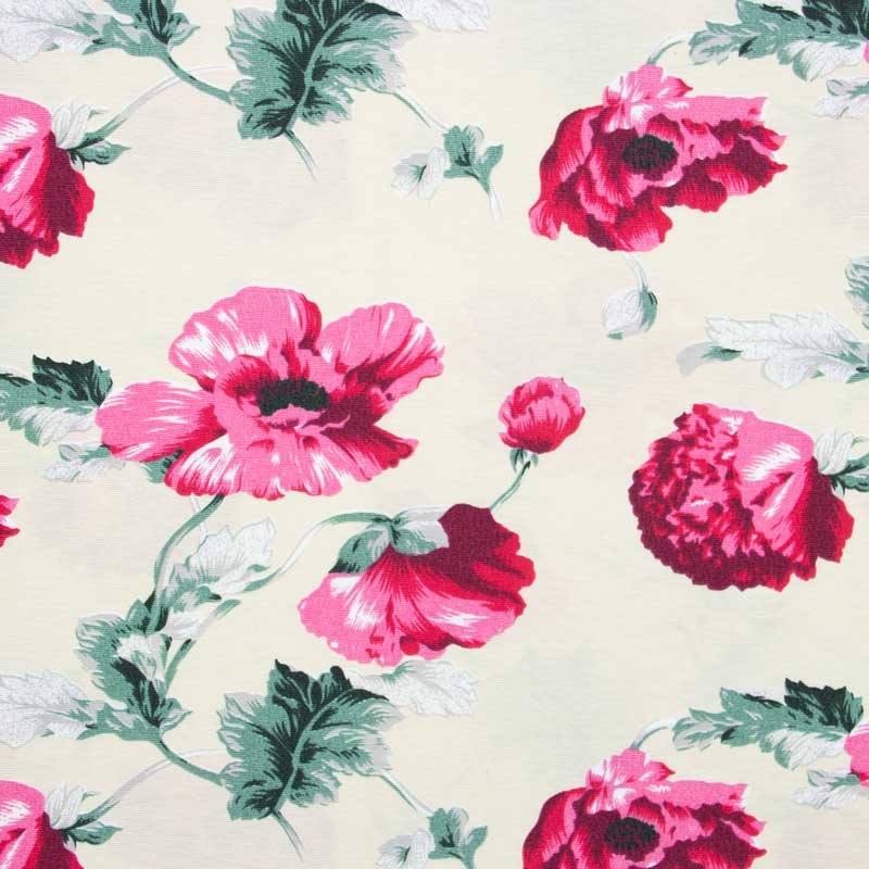 Tecido Gorgurão Estampado - Floral Rosa - 50cm X140cm | Shopee Brasil