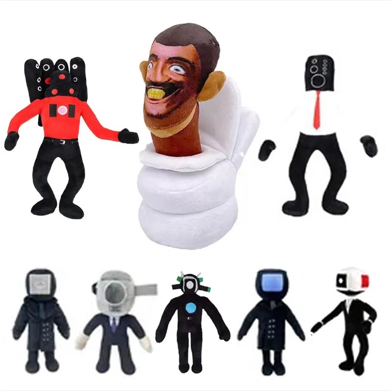Boneco De Pelúcia Skibidi Toilet , Pelúcia De Câmera Alto-Falante ,Trio ...
