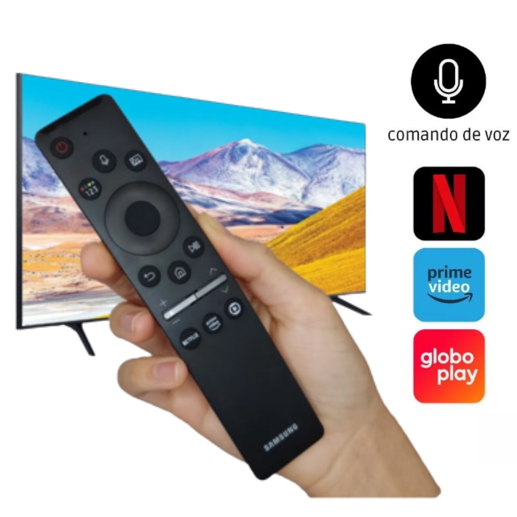 Controle com comando de voz Remoto Samsung Smart Tv Uhd 4k Original ...
