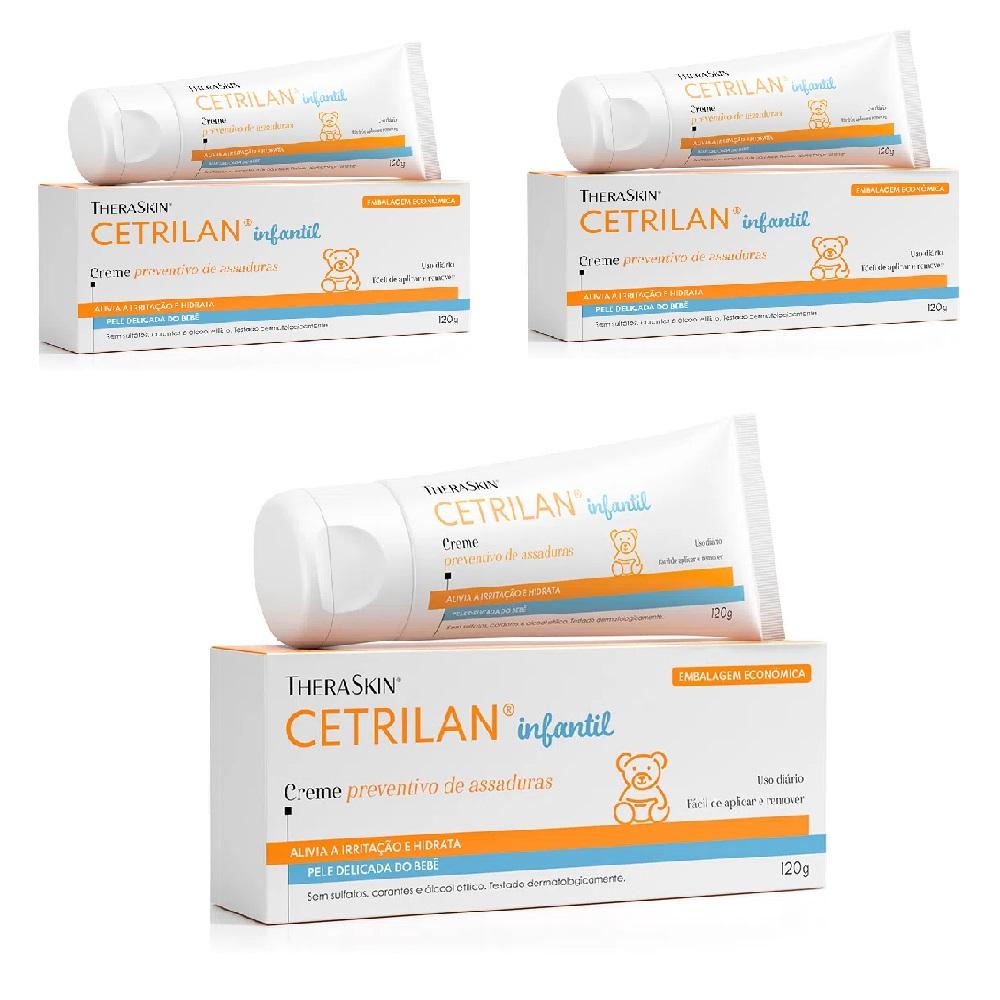 Kit Cetrilan TheraSkin Creme Contra Assaduras C/ 3Un De 120g | Shopee ...