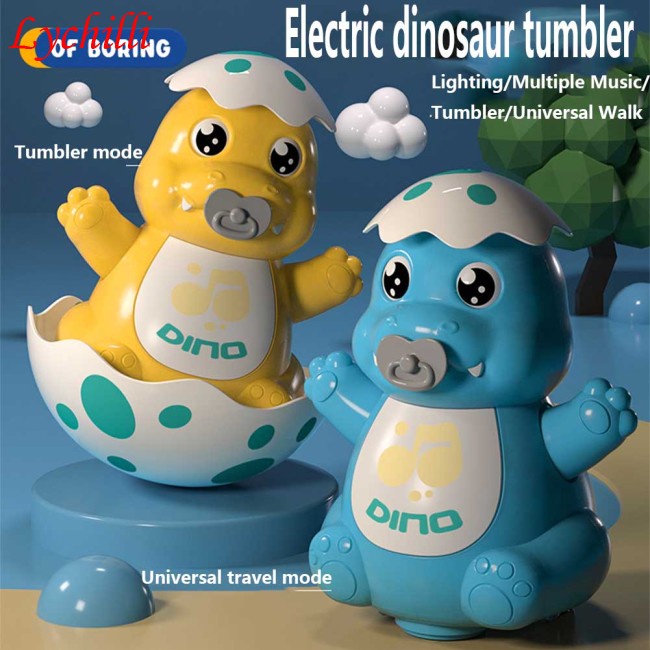 YCH Dinossauro Roly Poly Baby Toys With Sound Music Cute Cartoon Em ...
